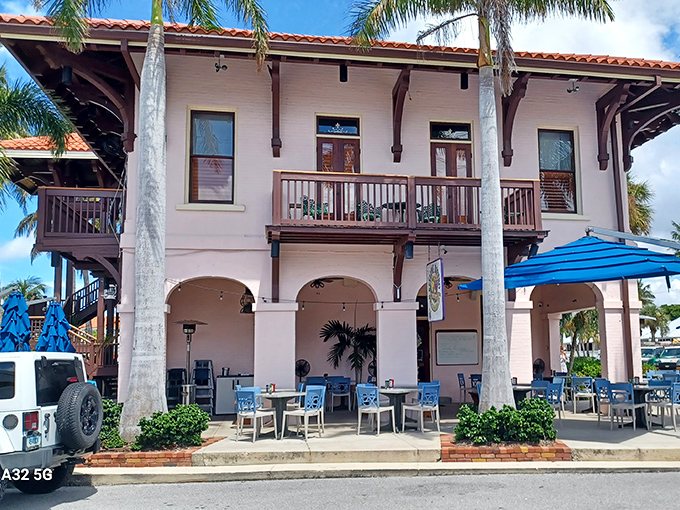 The Keylime Bistro's historic architecture and palm-framed patio invite visitors to linger over island flavors in Boca Grande's unhurried atmosphere.
