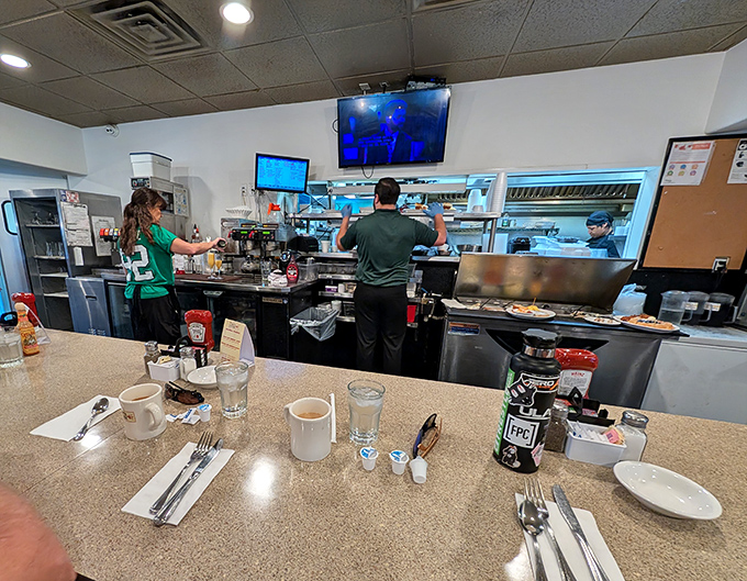 Behind the scenes, Trip's kitchen crew orchestrates the controlled chaos that somehow results in plate after plate of diner perfection.