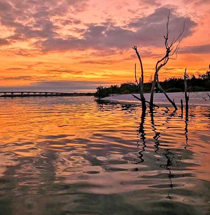 Sunset magic: When the sky puts on its nightly show, painting the waters with colors no artist could fully capture.