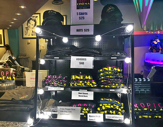 Tropic Cinema merchandise lets film enthusiasts take home a stylish souvenir of their Key West movie experience.