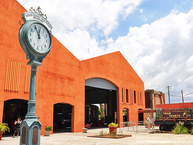That clock outside the museum entrance isn't just telling time, it's reminding you that you're about to step into an era when schedules actually mattered.