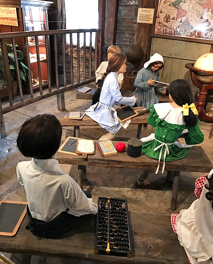 Slate boards, hornbooks, and an abacus &ndash; the original educational technology on display for generations raised on tablets of a different sort.