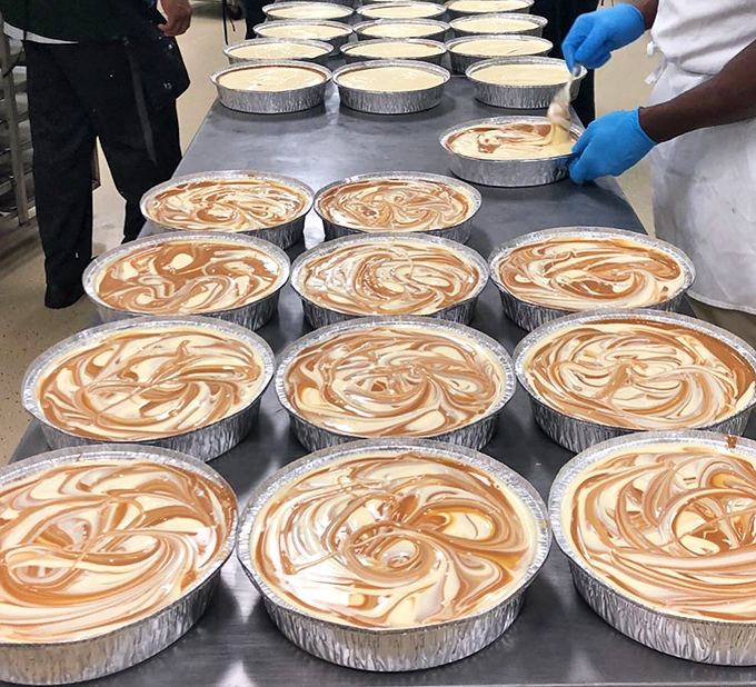 Sea Salt Caramel Cheesecake: Sweet meets salty in perfect harmony. This sophisticated flavor tango makes your taste buds feel like they're wearing tuxedos.