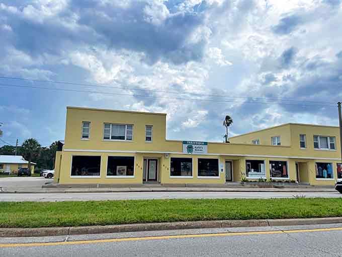 From this street view, the building might seem unassuming, but locals know it houses room after room of carefully curated secondhand wonders.