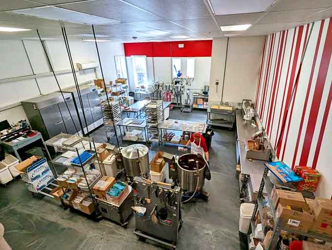 Behind the scenes in the chocolate factory &ndash; where sweet dreams are manufactured with precision, passion, and a dash of magic.