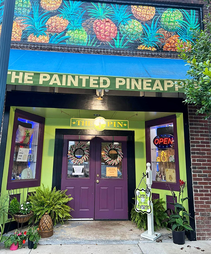The Painted Pineapple brings tropical whimsy to downtown with a storefront so cheerful it practically demands you come inside and see what's happening.