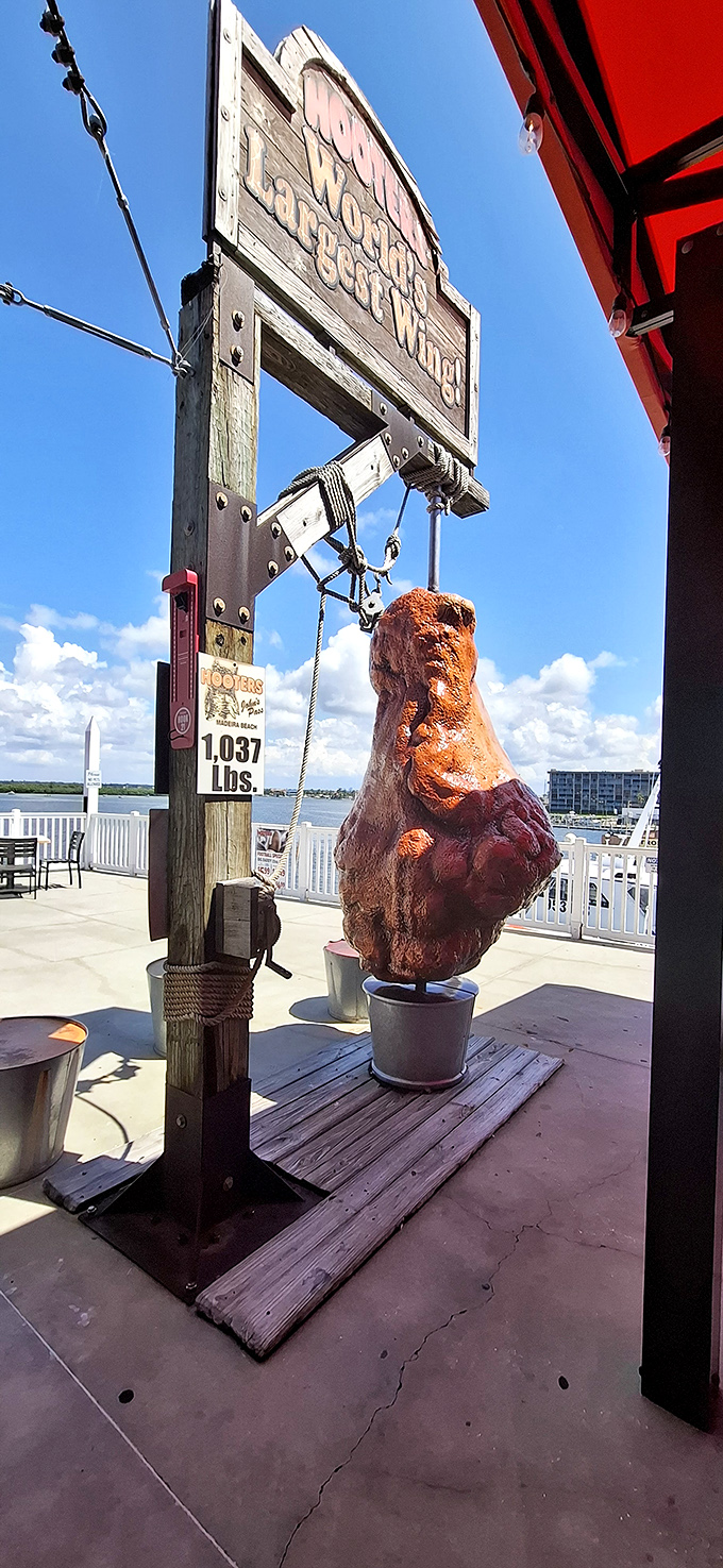 Standing beneath this suspended spectacle gives new meaning to the phrase "food for thought."