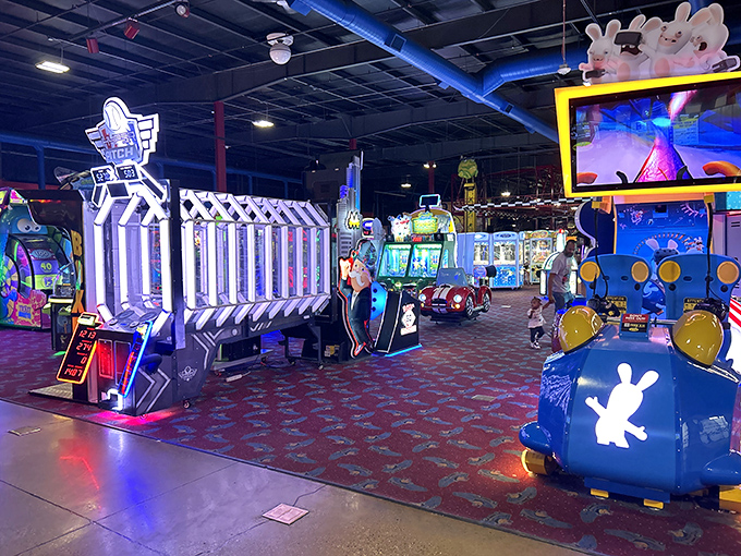 The arcade's electronic symphony provides the soundtrack for ticket-hunting adventures and high-score competitions that span generations.