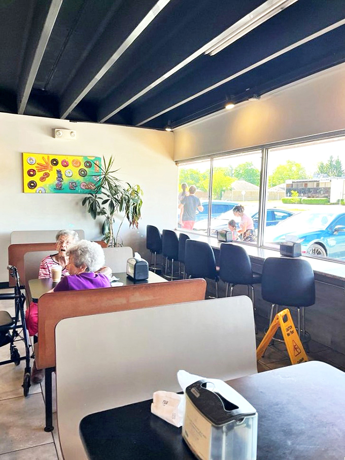 The dining area &ndash; where strangers become friends and friends become family, united by their love of exceptional pastries.