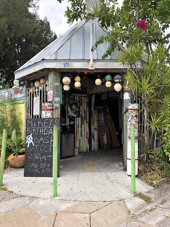 The unassuming entrance gives just a hint of the sensory adventure waiting inside this beloved Anna Maria Island institution.