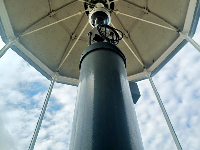 The business end of a lighthouse, where science, engineering, and a touch of magic come together to create a beam visible for 19 miles.