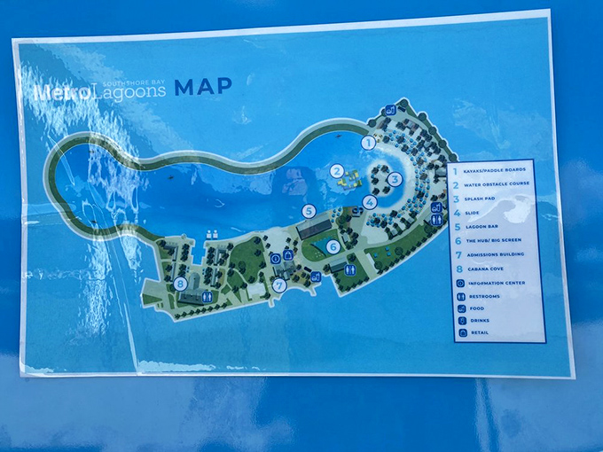 The map reveals Southshore Bay's secrets &ndash; a treasure guide for modern-day explorers seeking splashy adventures.