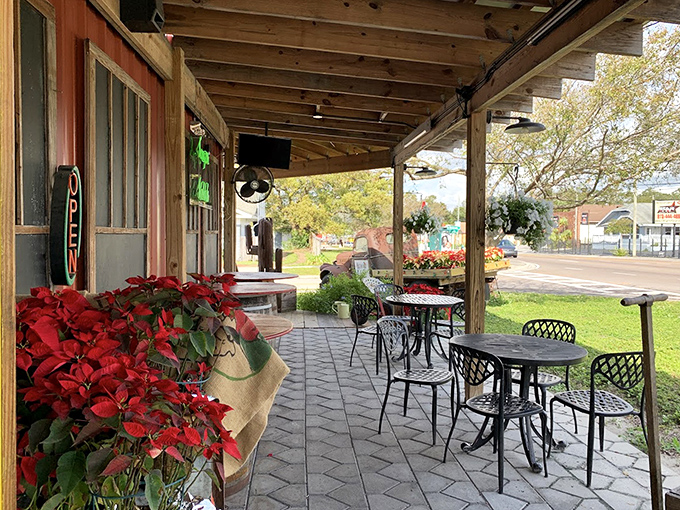 The outdoor patio offers a perfect perch for people-watching while enjoying your sandwich in the dappled shade of Tampa's sunshine.