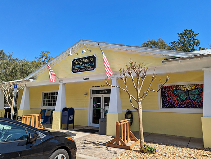 The welcoming fa&ccedil;ade promises sweet treasures within &ndash; like a storybook cottage that happens to specialize in homemade ice cream.