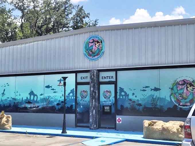First impressions matter! The aquarium's exterior hints at the underwater adventures waiting inside, a hidden gem in Lecanto's landscape.
