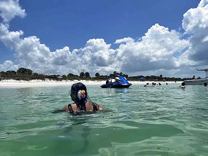 Crystal clear waters create the perfect natural swimming pool, where the Gulf of Mexico maintains a refreshing temperature year-round.