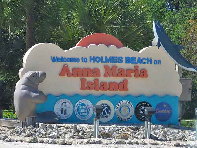 The preserve's welcome sign reminds visitors that Shell Key's pristine condition depends on everyone treating it with the respect it deserves.