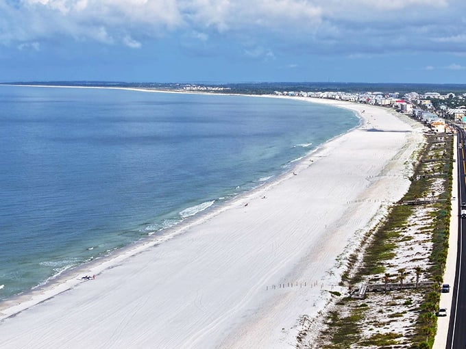 The unspoiled coastline stretches for miles, offering visitors a chance to experience Florida's natural beauty.