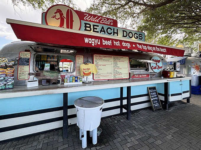 Wild Bill's Beach Dogs proves that even hot dogs can become gourmet experiences when served with a splash of coastal creativity.