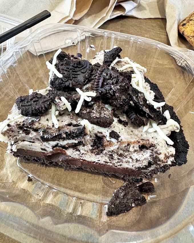 Cookies and Cream pie that makes you wonder why you ever wasted time eating cookies and cream separately when they clearly belong together like this.