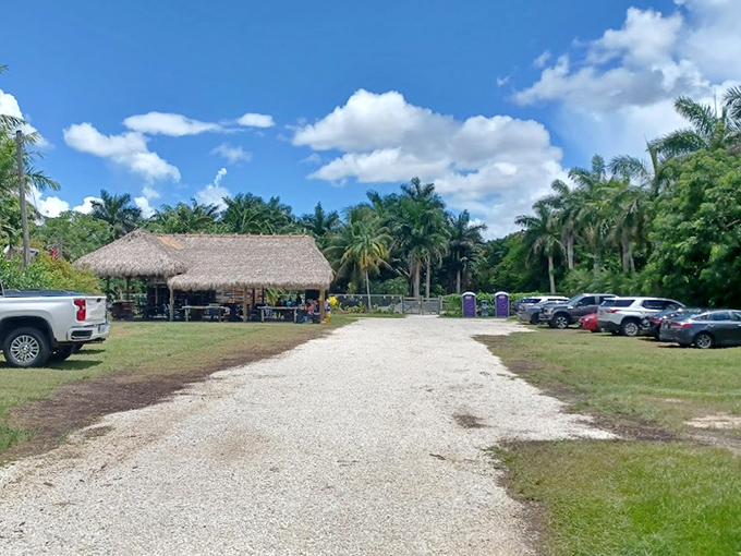 The unassuming entrance and parking area offer no hints about the paradise that lies just beyond &ndash; the best secrets never do.