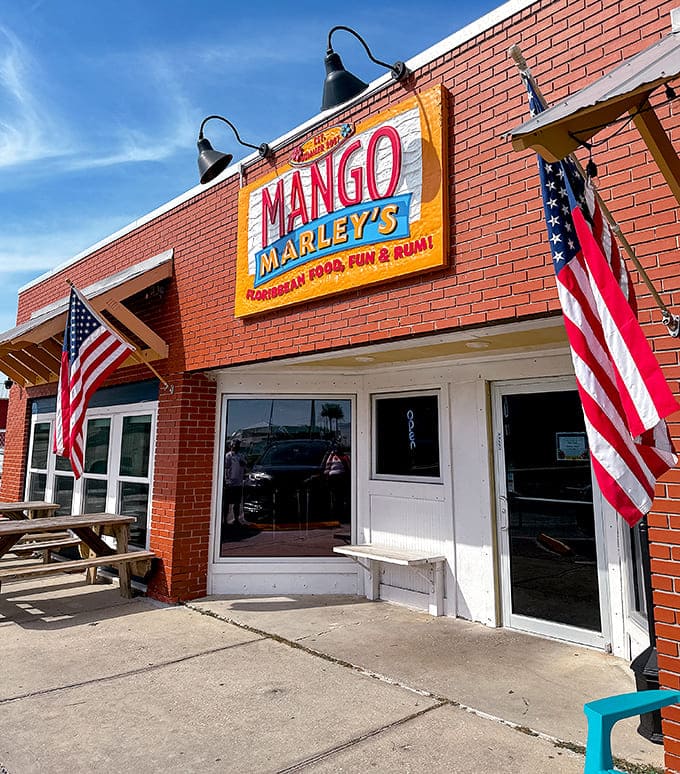 Mango Marley's vibrant facade promises Caribbean flavors that transport diners further south without ever leaving Florida's embrace.