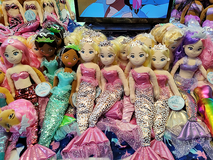 The gift shop's colorful mermaid dolls let visitors bring home a piece of underwater magic &ndash; because what's a Florida attraction without slightly kitschy souvenirs?