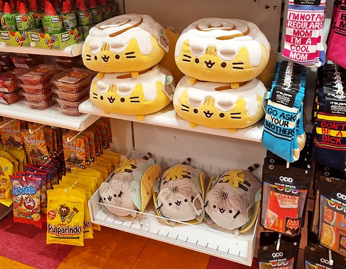 Plush toys: Adorable cat-shaped pastry pillows that make you question whether they're for hugging or eating &ndash; the ultimate sweet dilemma.