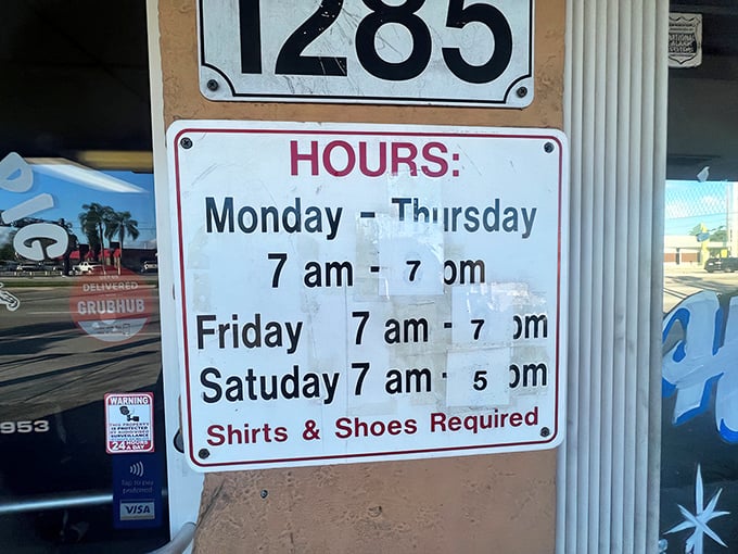 The hours posted on the door &ndash; a schedule that locals have memorized and visitors quickly learn to respect.