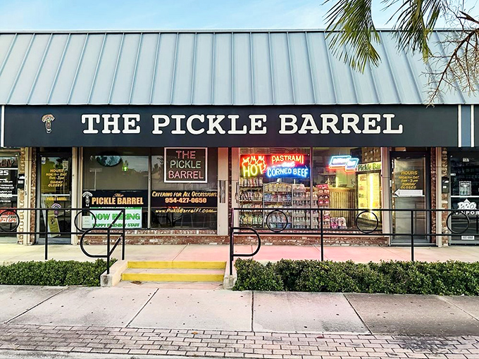 Storefront: The blue awning signals sandwich salvation ahead &ndash; like a lighthouse guiding hungry ships to delicious shores.