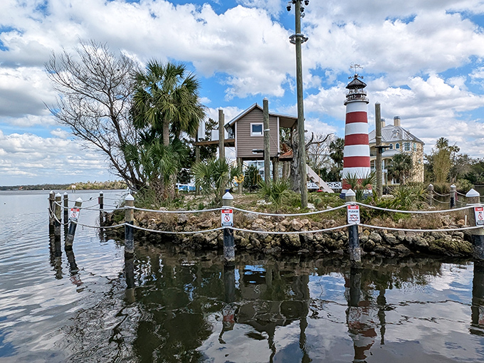 The stilted house provides perfect shelter for the island's residents, who enjoy air conditioning without ever paying an electric bill.