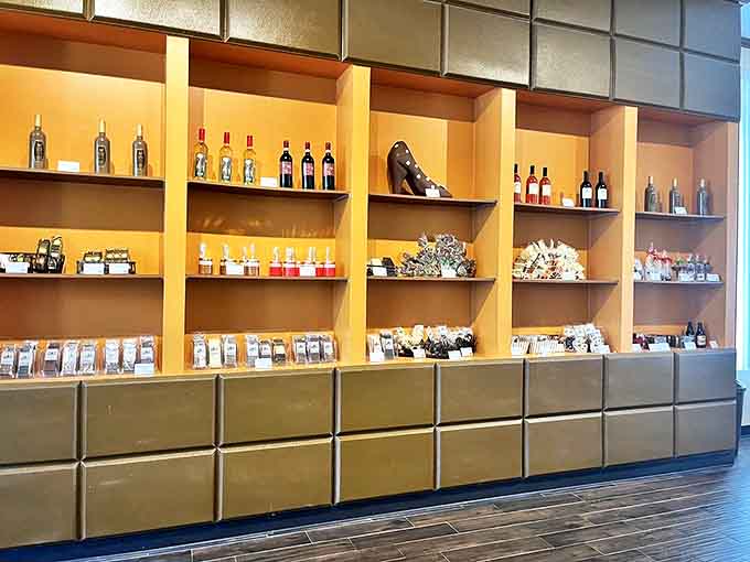 The Kingdom's retail area offers take-home treasures, from artisanal chocolate bars to wine pairings that extend the experience beyond your visit.