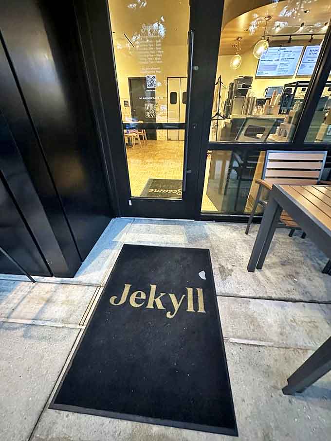 The entrance mat says "Jekyll" but promises the Hyde experience awaits inside &ndash; if you know the password, that is.