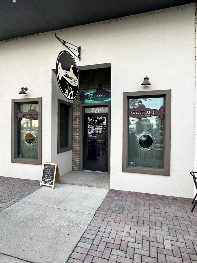 From the street, you'd never guess the underwater wonderland waiting inside &ndash; the unassuming facade keeps The Argonaut's secrets well-hidden.