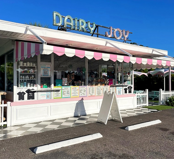 This isn't just a storefront—it's a portal to simpler times when ice cream parlors were community landmarks and every scoop came with a side of nostalgia.