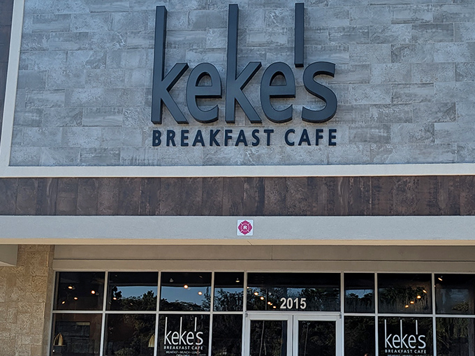 The distinctive Keke's signage has become a beacon of breakfast hope for hungry Floridians seeking pancake perfection.