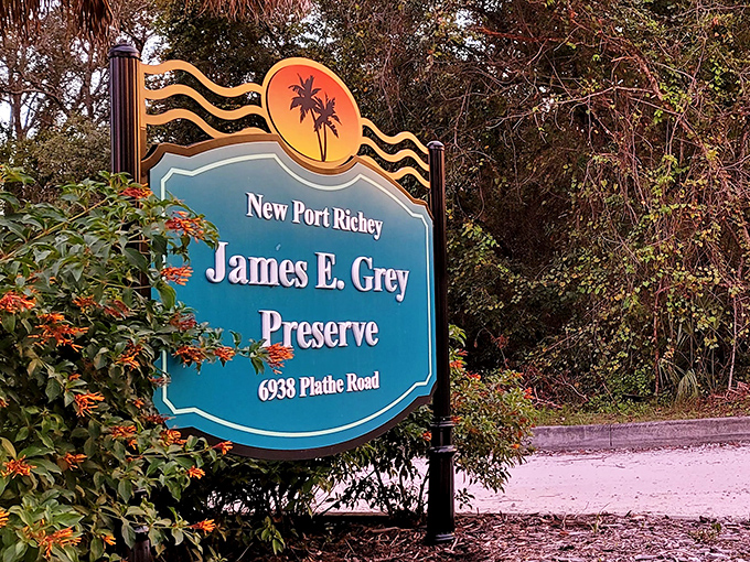 The welcoming sign stands as a portal between worlds &ndash; step past it and leave your everyday worries in the parking lot.