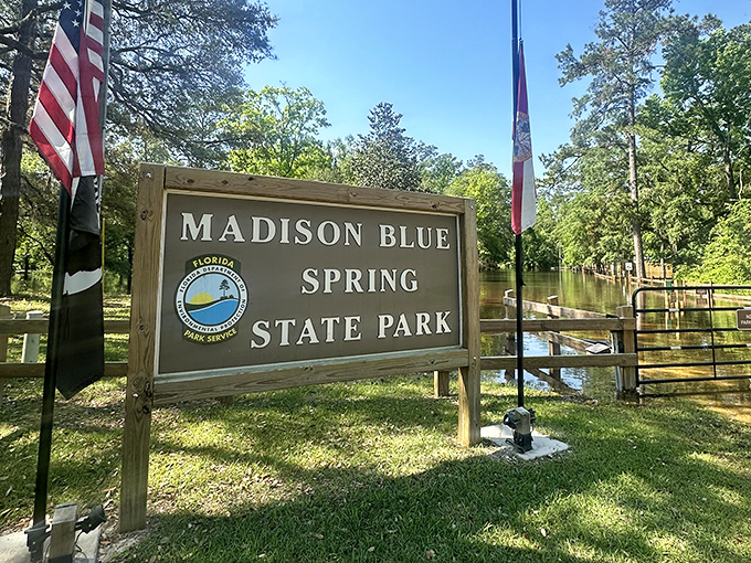 More than just a sign – it's a promise of the natural wonders waiting just beyond, where Florida's wild heart still beats strong.