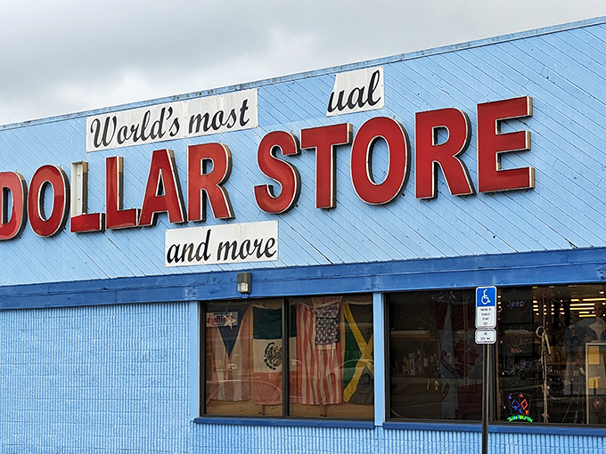 The store's bold signage makes no attempt at modesty&mdash;when you claim to be the "World's Most Unusual," you'd better deliver.