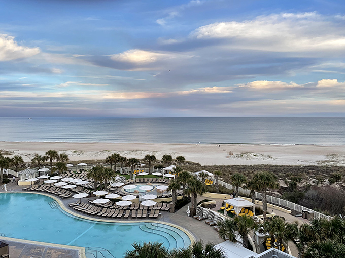 The Omni Amelia Island Resort's oceanfront pool complex offers luxury relaxation with the soundtrack of Atlantic waves just steps away.