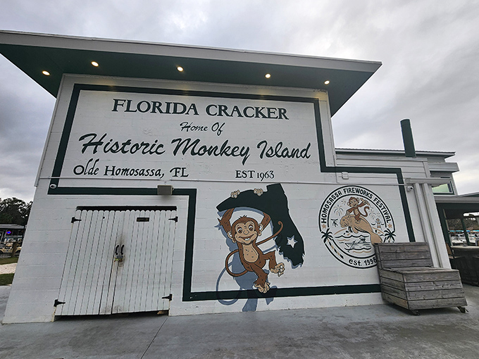 This colorful wall art celebrates the island's famous residents, who've become local celebrities and the unofficial mascots of Homosassa.