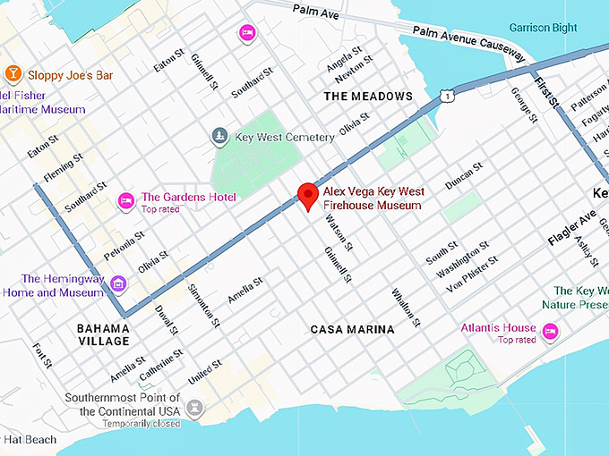 16. alex vega key west firehouse museum map