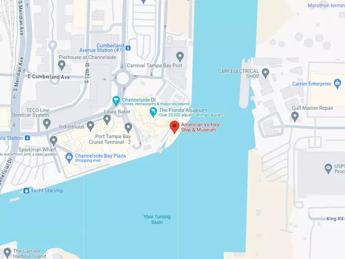 16. american victory ship & museum map