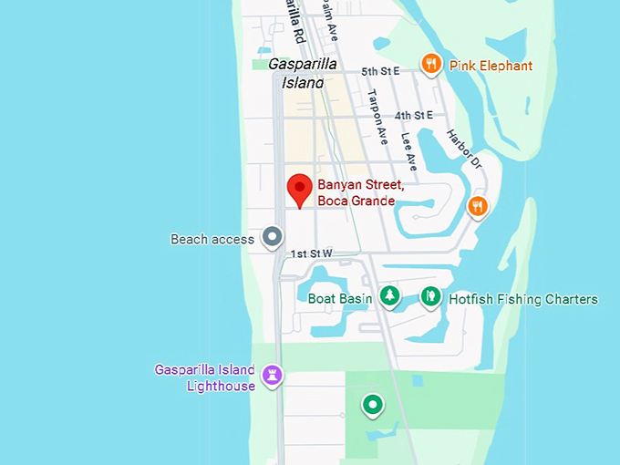 banyan street, boca grande map
