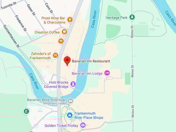 16. bavarian inn restaurant map