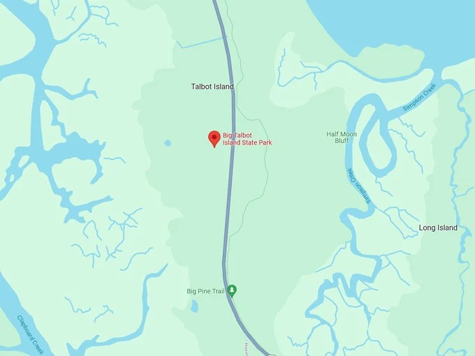 16. big talbot island boneyard beach 10 map