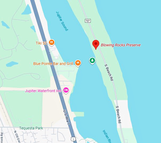 16. blowing rocks preserve map