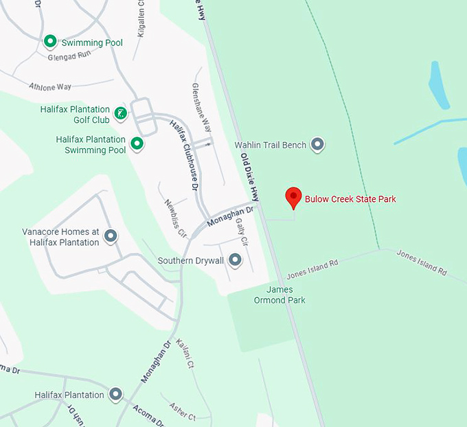 16. bulow creek state park map