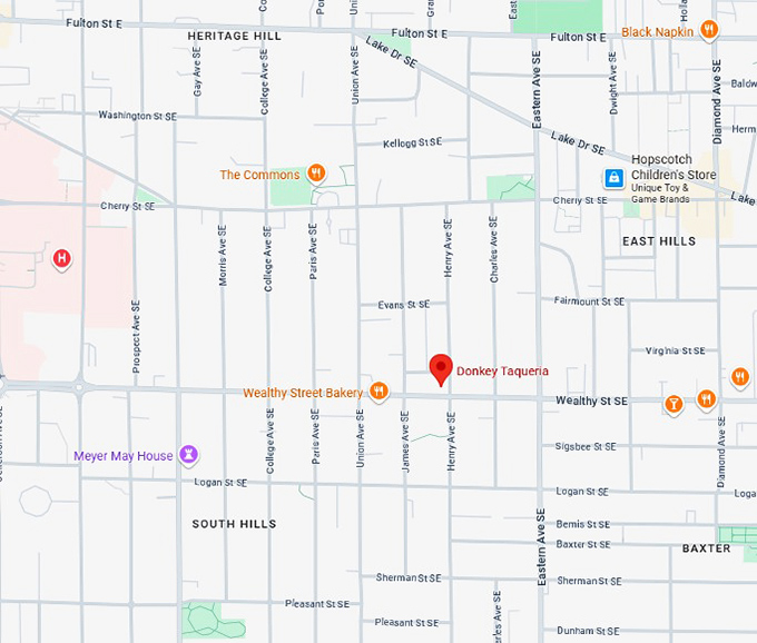 16. donkey taqueria (grand rapids) map