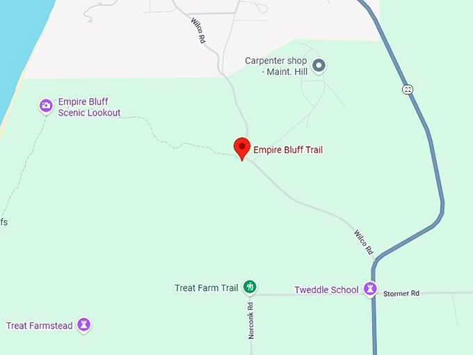 16. empire bluff trail map